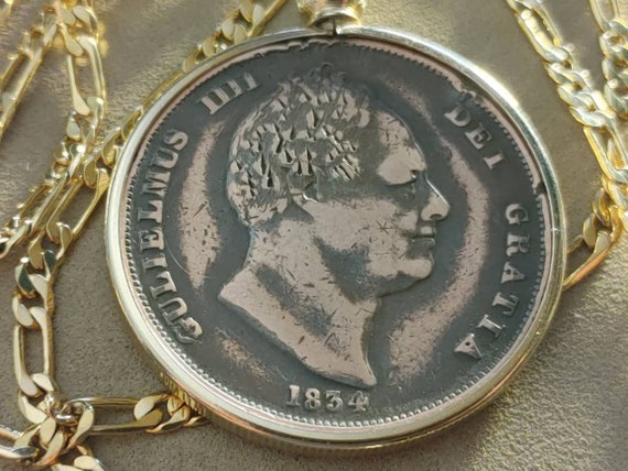 Rare 1834 English Britannia large copper penny coin P… - Gem