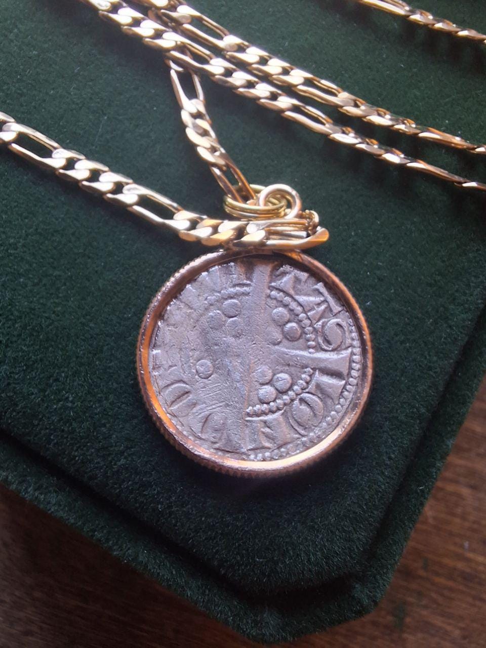 Edward I Silver Penny Necklace Medieval England Coin 1239-1307 Gold ...
