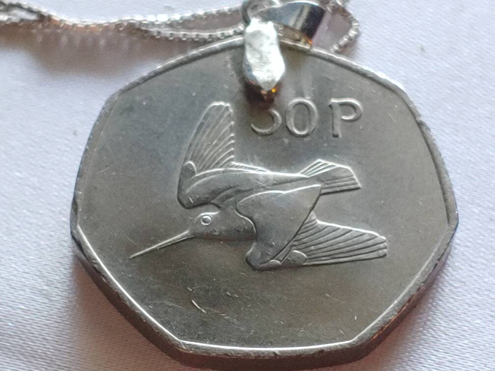 1981 Irish Lucky Harp & Hummingbird Authentic Mint Uncirculated 50P ...