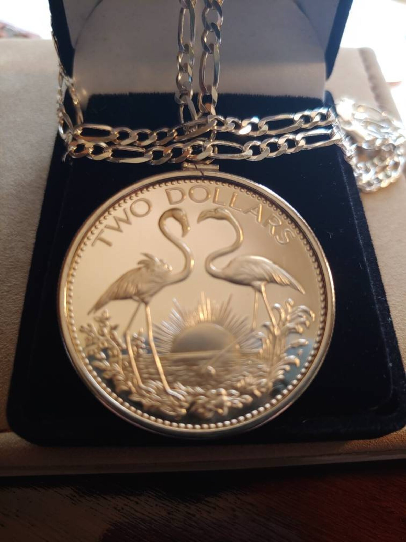 Sterling Silver 1976 Rare Bahamas Flamingo Proof Coin Pendant - Etsy UK