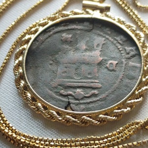 Neat 1500's Spanish Maravedis Coin Pendant of Ferdinand and Isabella ...