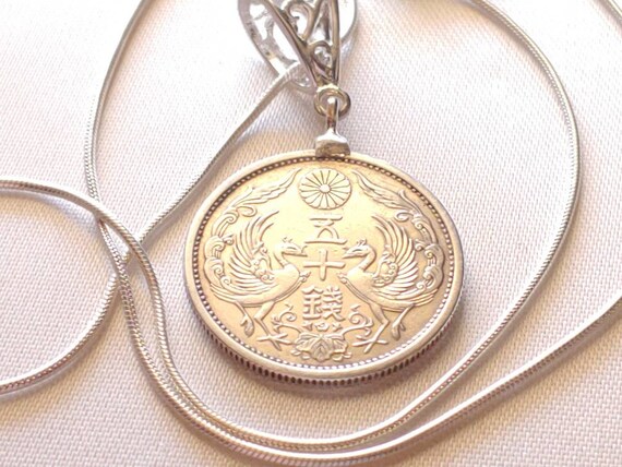 1930s Silver Taisho Era Japanese Twin Phoenix Rising … - Gem