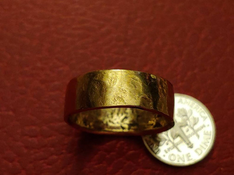Mens 14K Thick Gold Ring Artist Hammered Old World Classic - Etsy