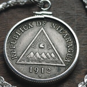 Rare 1912 Nicaragua Pyramid & Liberty Cap All Seeing Eye Coin Silver ...