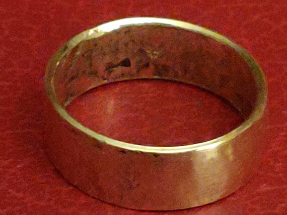 Mens 14K Thick Gold Ring Artist Hammered Old World Classic - Etsy