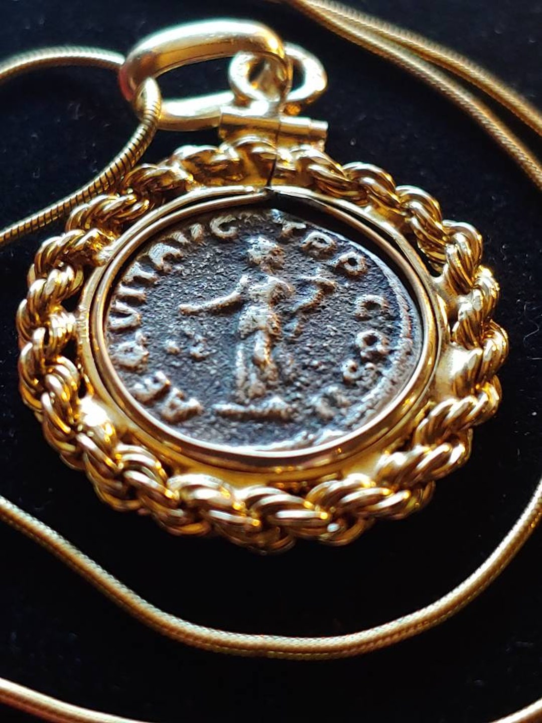 Roman Silver Emperor Septimus Severus Ancient Romantic Coin Pendant Set ...