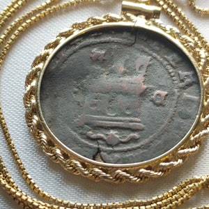 Neat 1500's Spanish Maravedis Coin Pendant of Ferdinand and Isabella ...