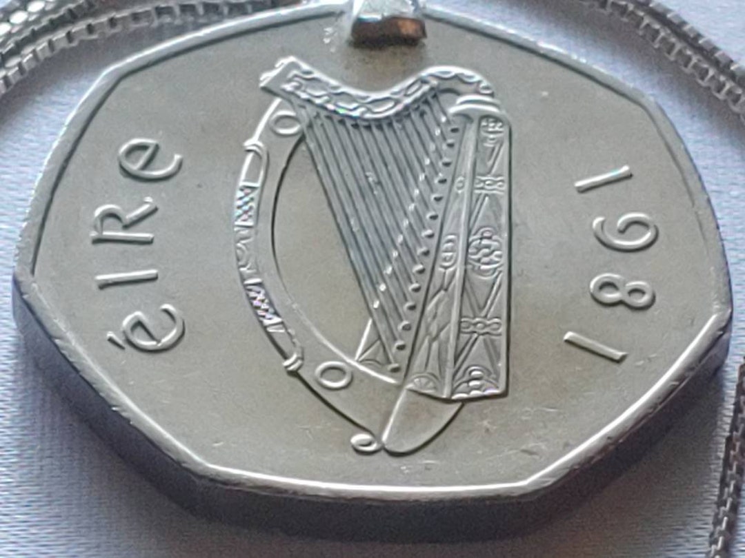1981 Irish Lucky Harp & Hummingbird Authentic Mint Uncirculated 50P ...