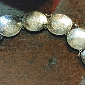 Men's Silver Concho Bracelet Antique Peruvian 1870-1912 Peru Peruvian ...