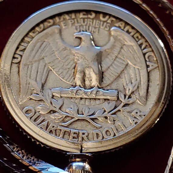 Rare Original 1934 American silver Quarter coin penda… - Gem