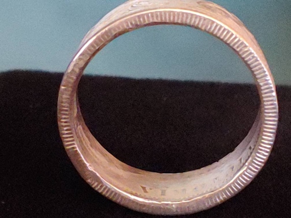 India Victorian Sterling Silver Rupee Coin Ring Genui… - Gem