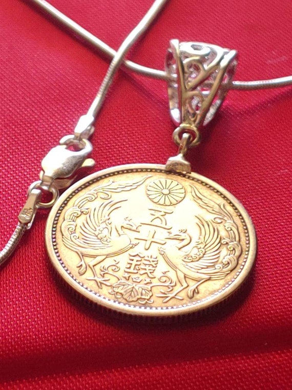 1930s Silver Taisho Era Japanese Twin Phoenix Rising … - Gem