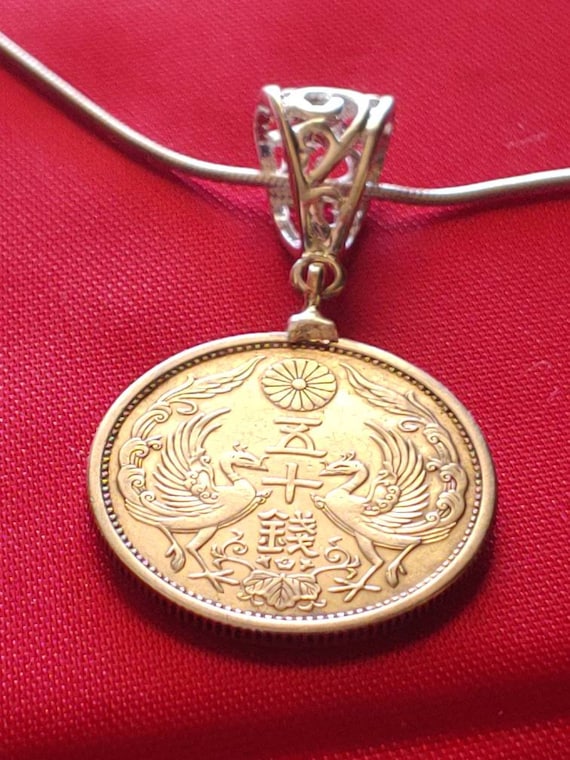 1930s Silver Taisho Era Japanese Twin Phoenix Rising … - Gem