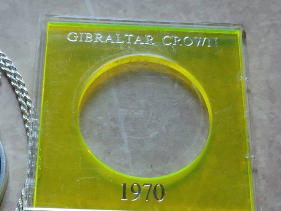 Queen Elizabeth II 1970 Gibraltar Crown stone castle … - Gem