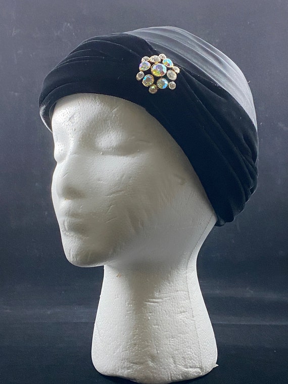 vintage hat 1940s turban - Gem