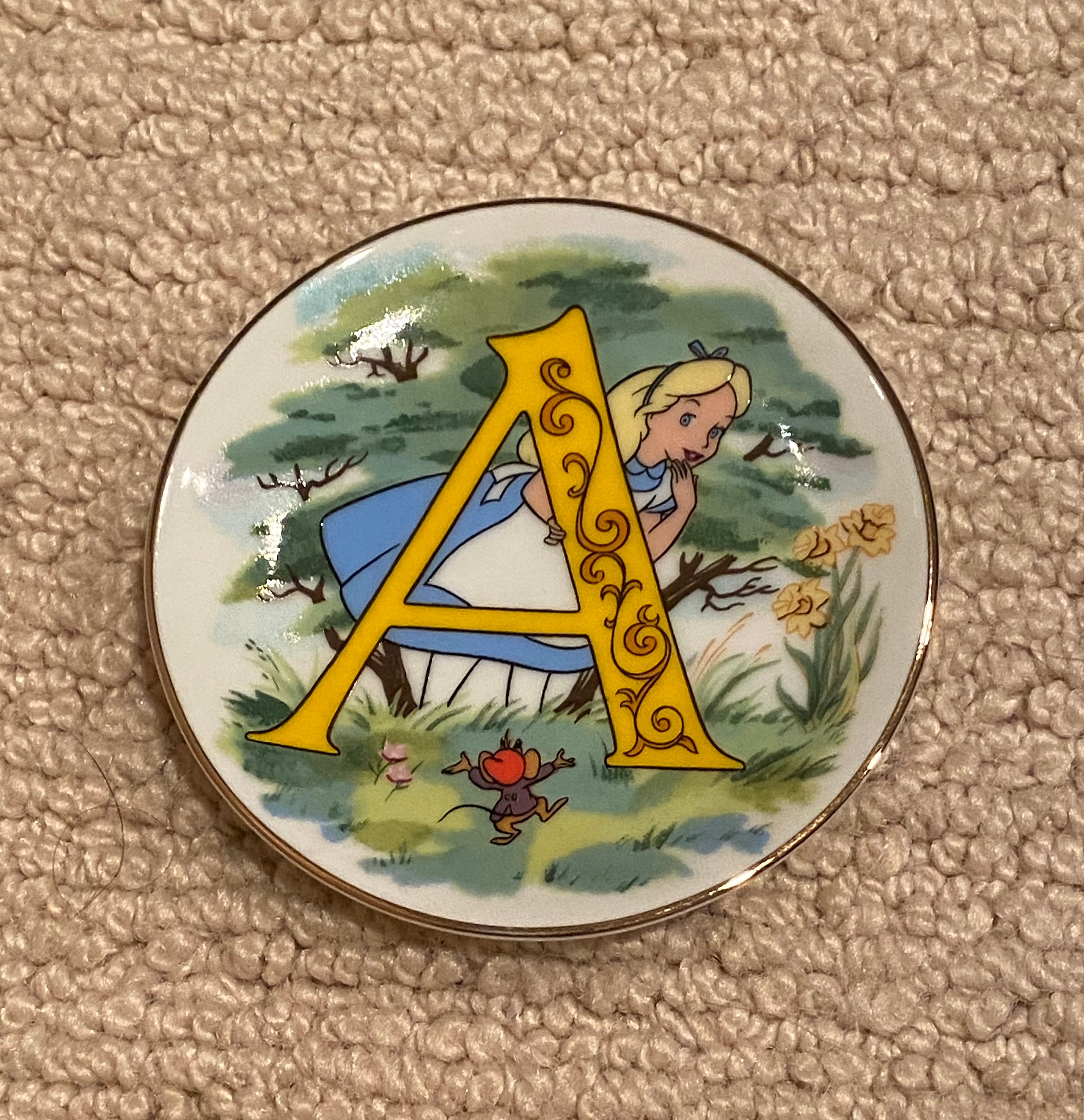 Original 1980s Collectible "disney's Alphabet" Miniature Plates/saucers ...