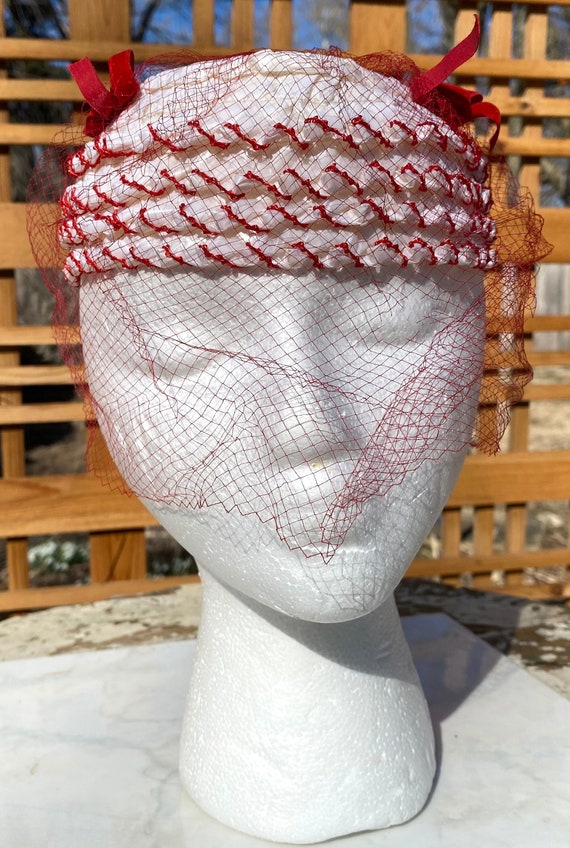 1950s vintage white straw - Gem