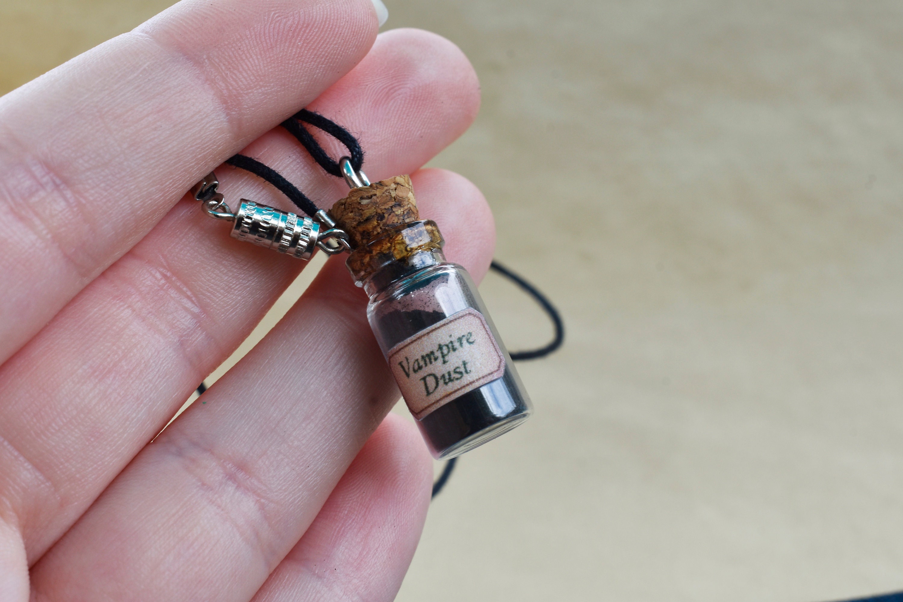 Vampire Dust Bottle Charm Necklace - Etsy