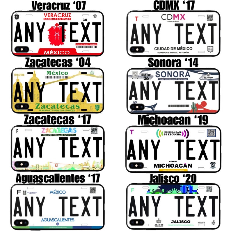Custom Mexico License Plate Phone Cases & More - Etsy