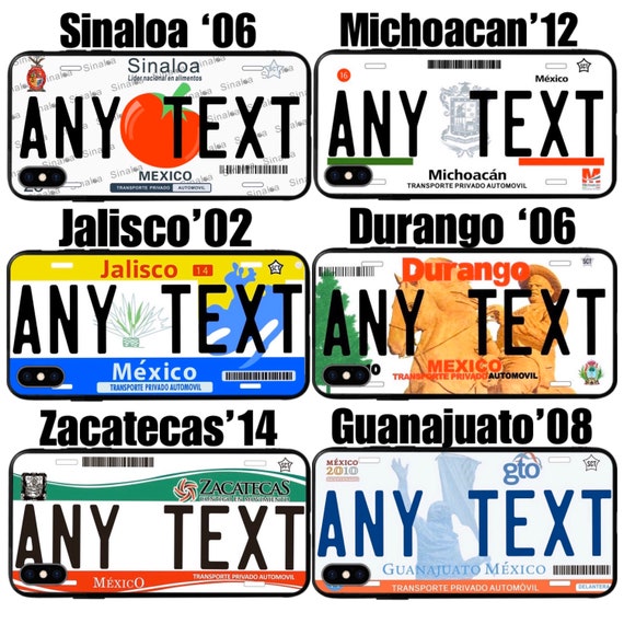 Custom Mexico License Plate Phone Cases & More - Etsy