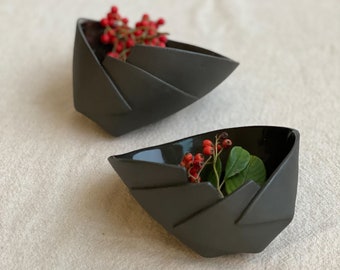 Ceramic Origami Bowl - Etsy