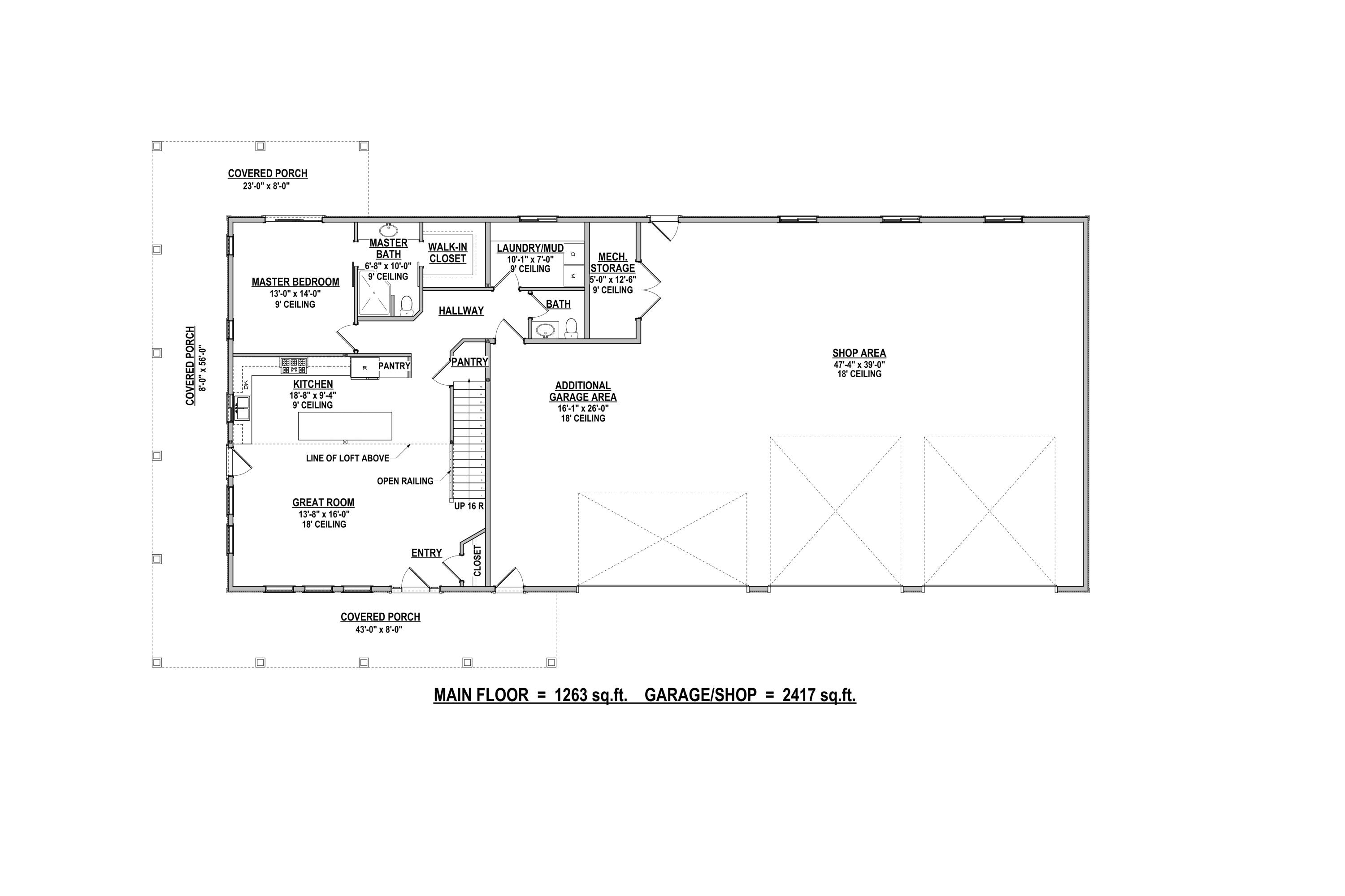 Barndominium Plans (plan #1000-19), House Plans, Home Plans, Floor ...