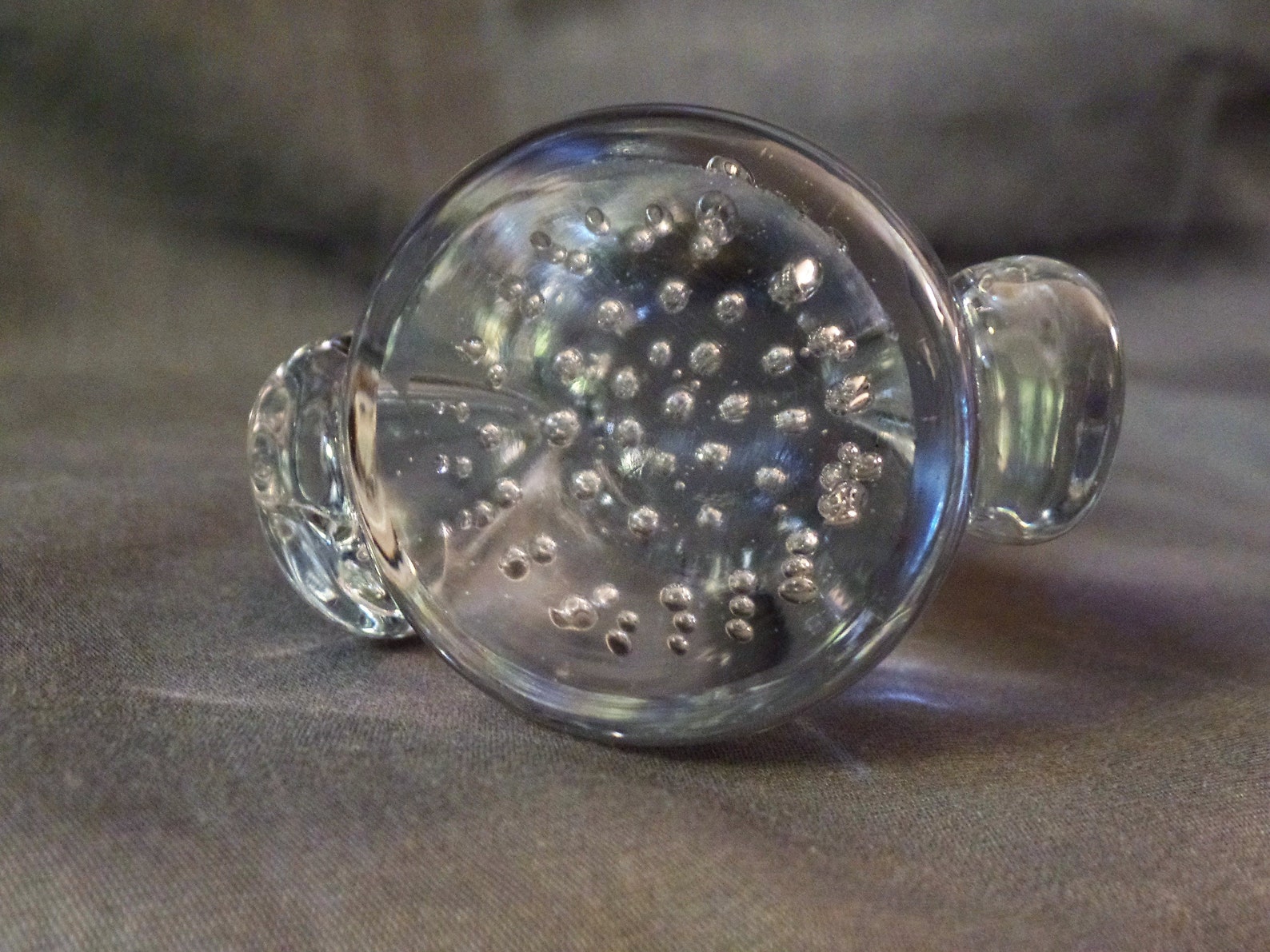 Clear Glass Owl Controlled Bubble Paperweight in Excellent - Etsy