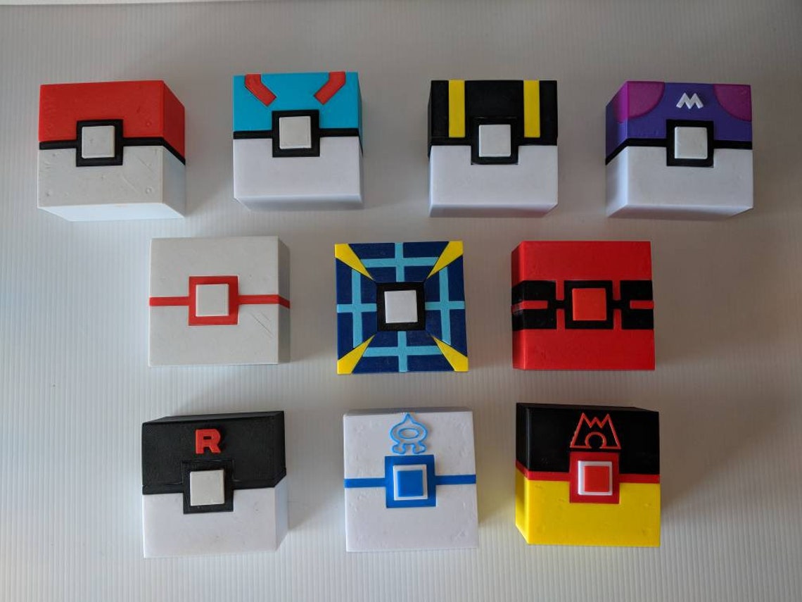 3D Printed Poké Ball-style Box - Etsy