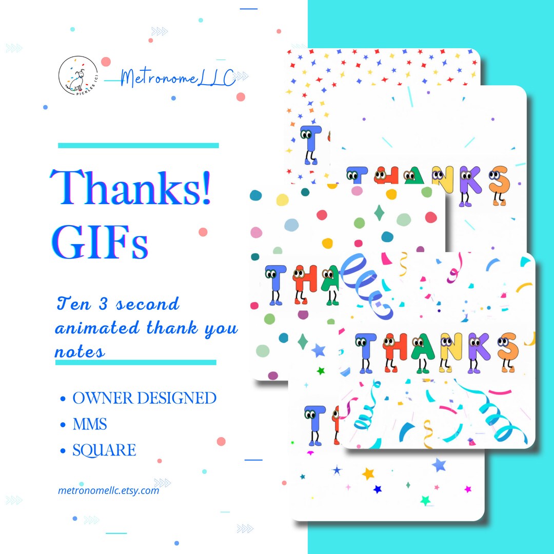 Thank You GIF Bundle of 10 Animated Thank You Notes From Kids and ...
