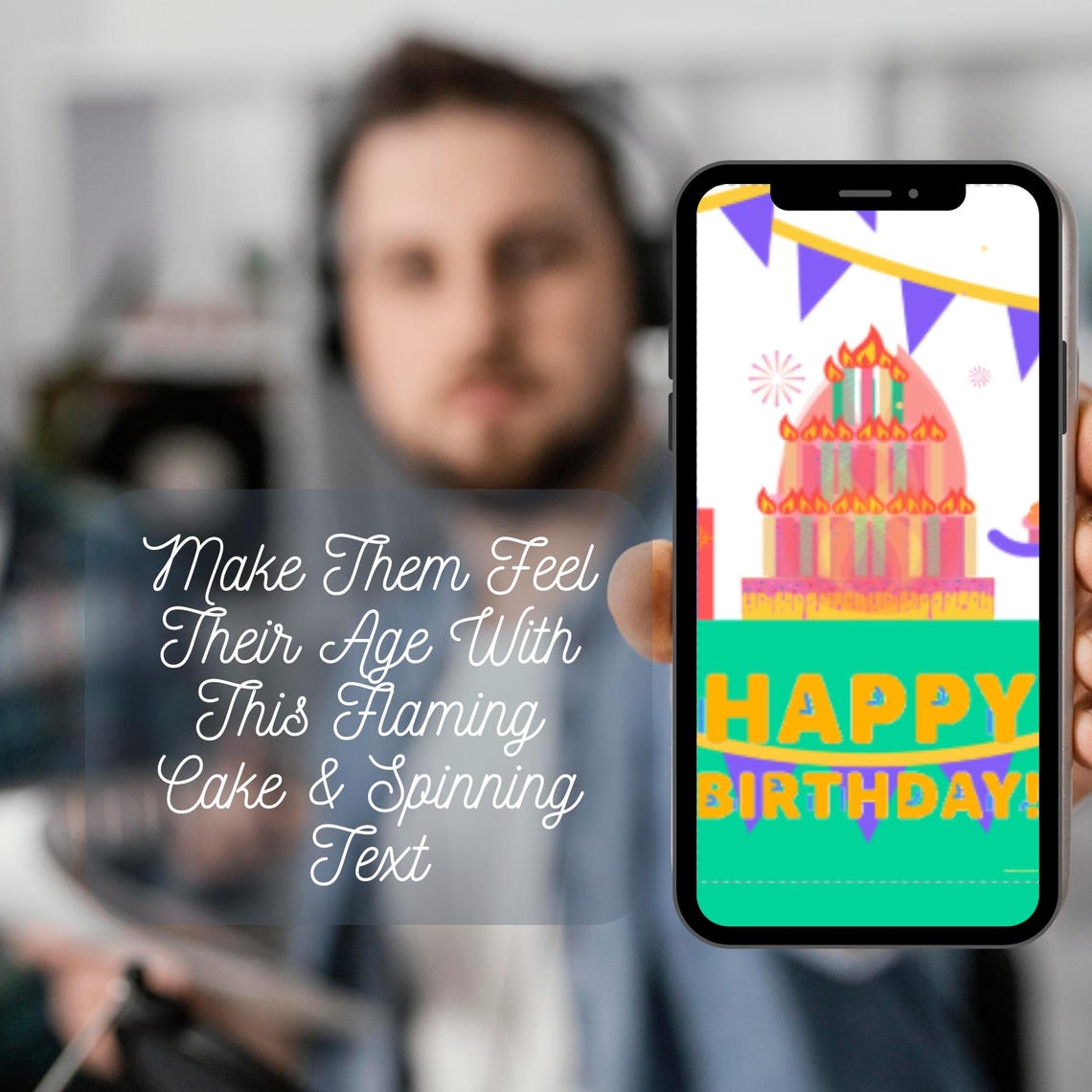 Musical Animated Birthday Card, Happy Birthday Ecard, Instant Download ...