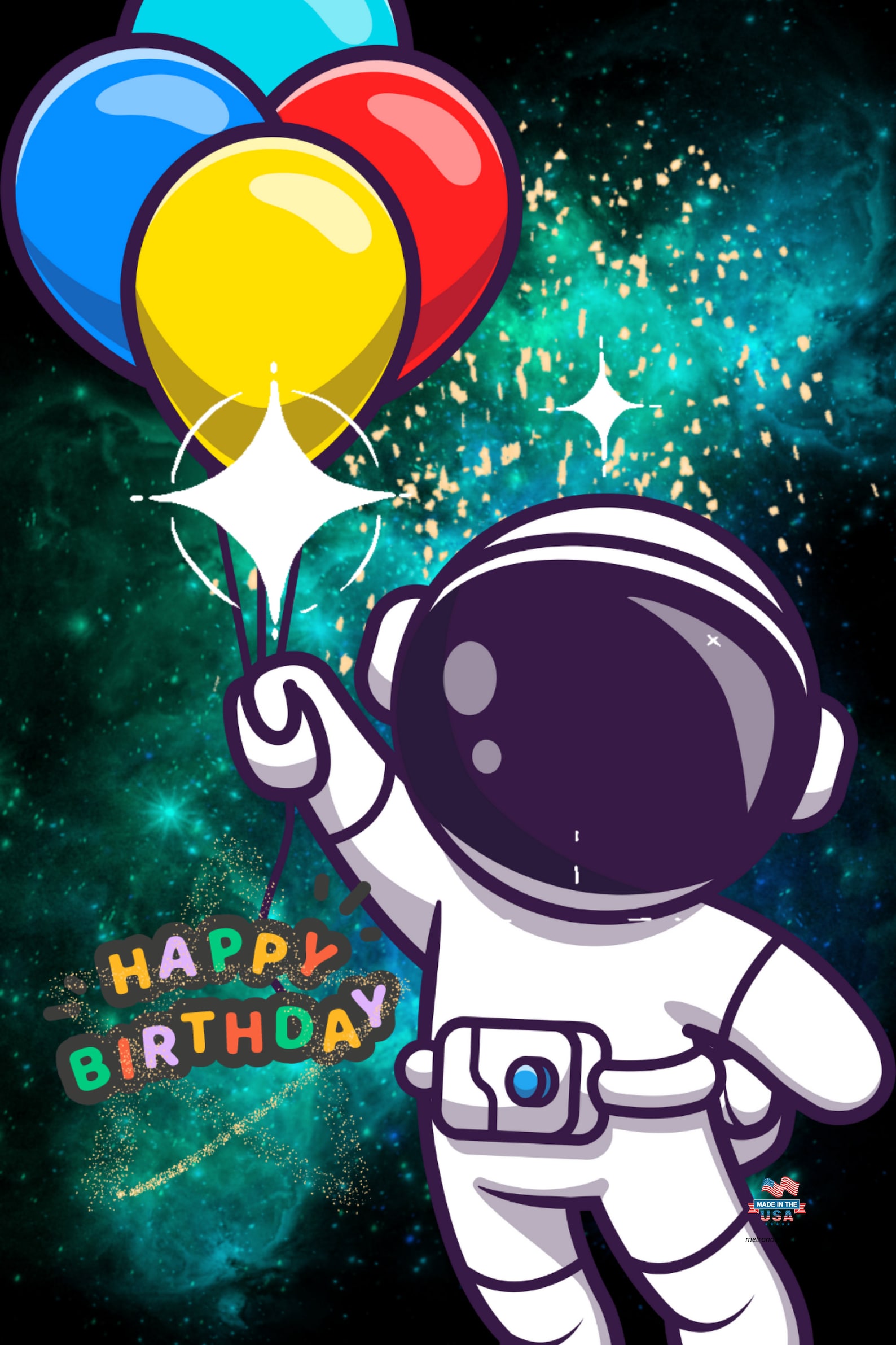 Ecard Birthday Card, Space Astronaut Birthday, Festive Music & Children ...