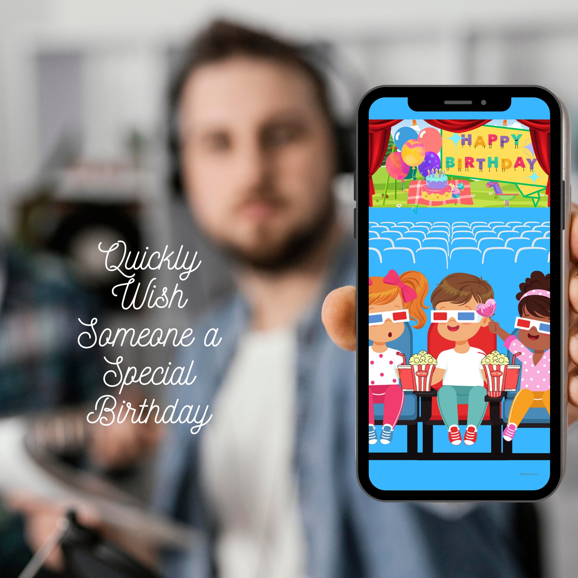 Birthday Card for Kid, Musical Superhero, Mermaid, Mushroom Fairies ...