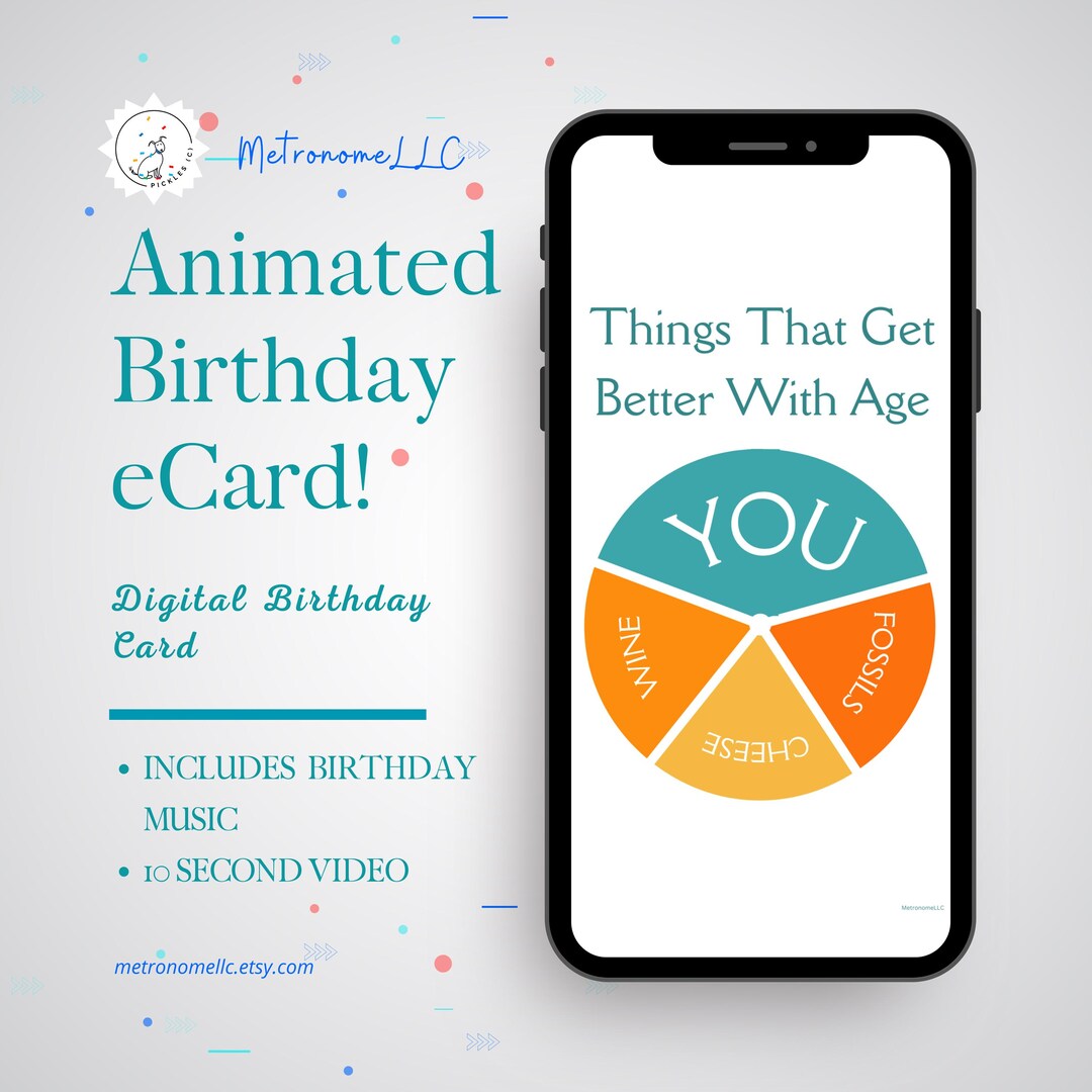 Digital Birthday Card: Virtual Animated Musical Ecard, Happy Birthday ...