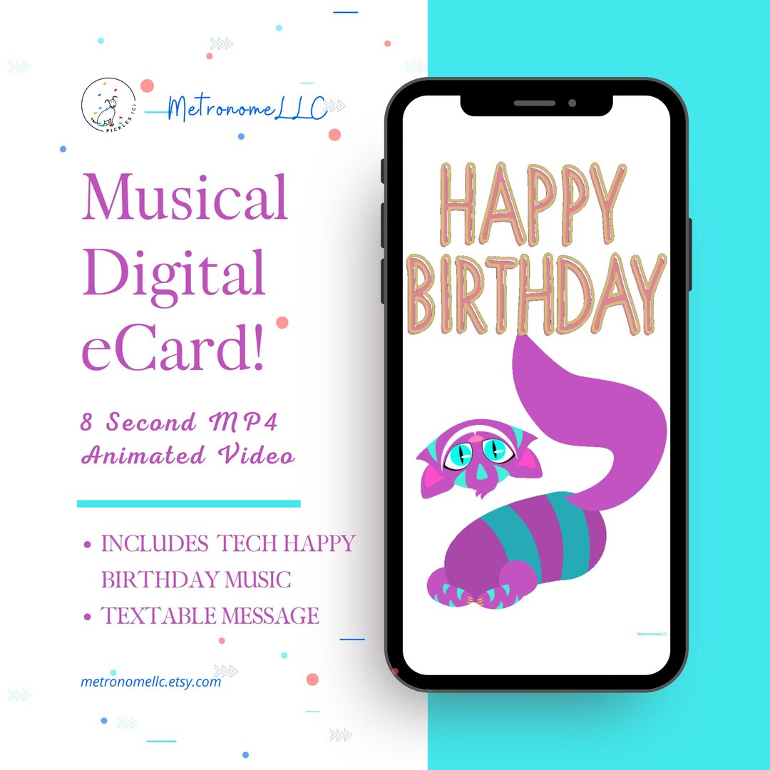 Musical Animated Birthday Card, Digital Birthday Card, Happy Birthday ...