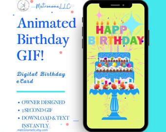 Animated Birthday Card, Shark Cyclone Storm Digital Ecard, Ocean Sound ...