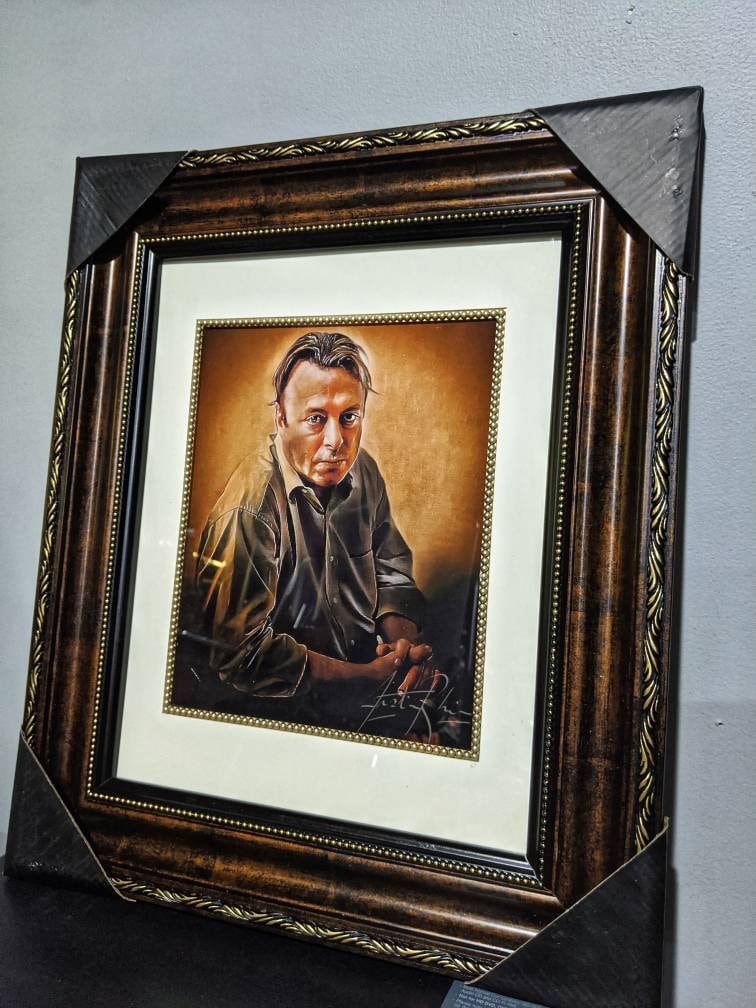 Christopher Hitchens Painting Print Rare Framed Matted Art psychology ...