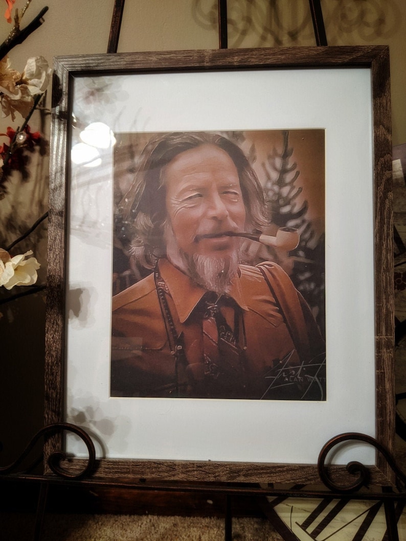 Alan Watts Painting Print Rare Framed Matted - Etsy