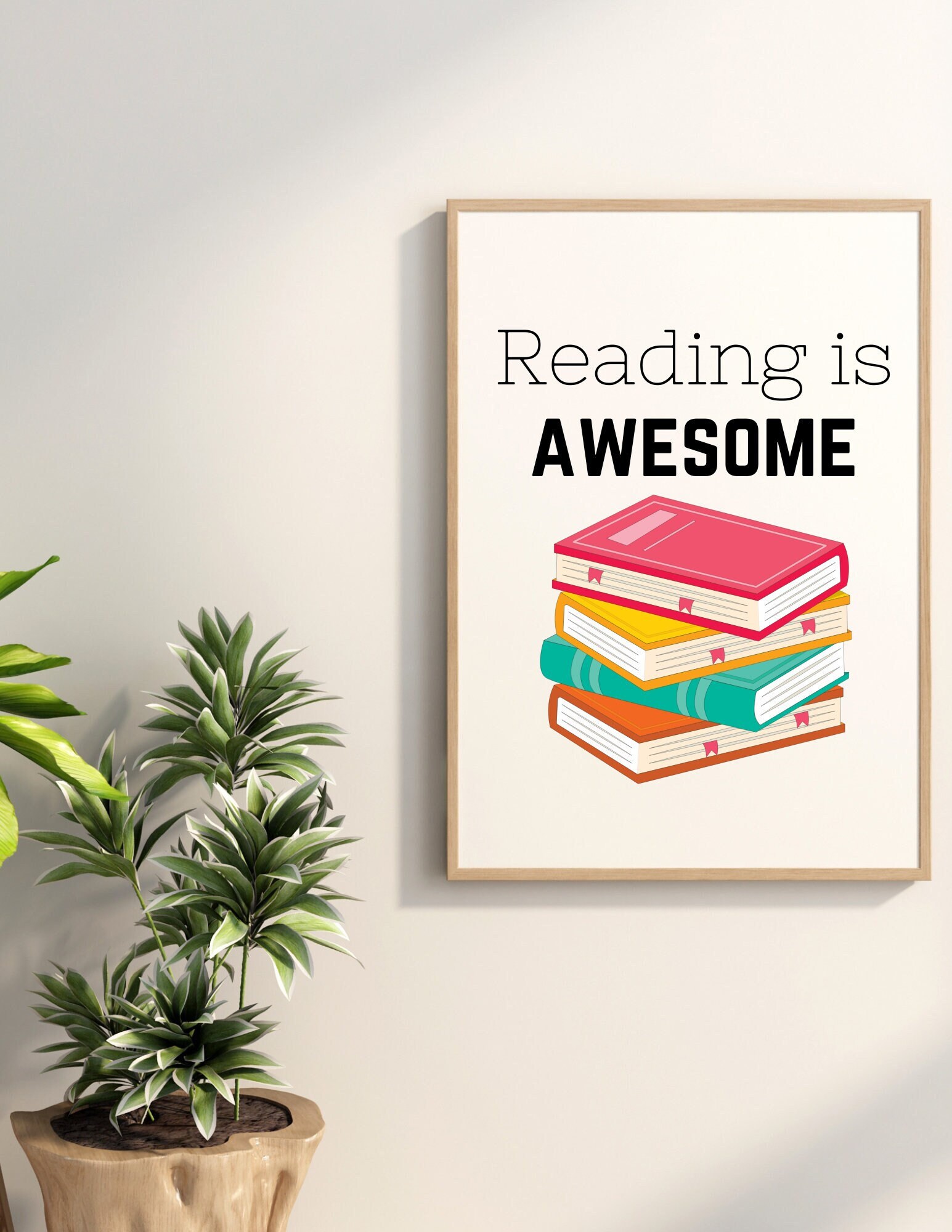Reading is Awesome Digital Print - Etsy