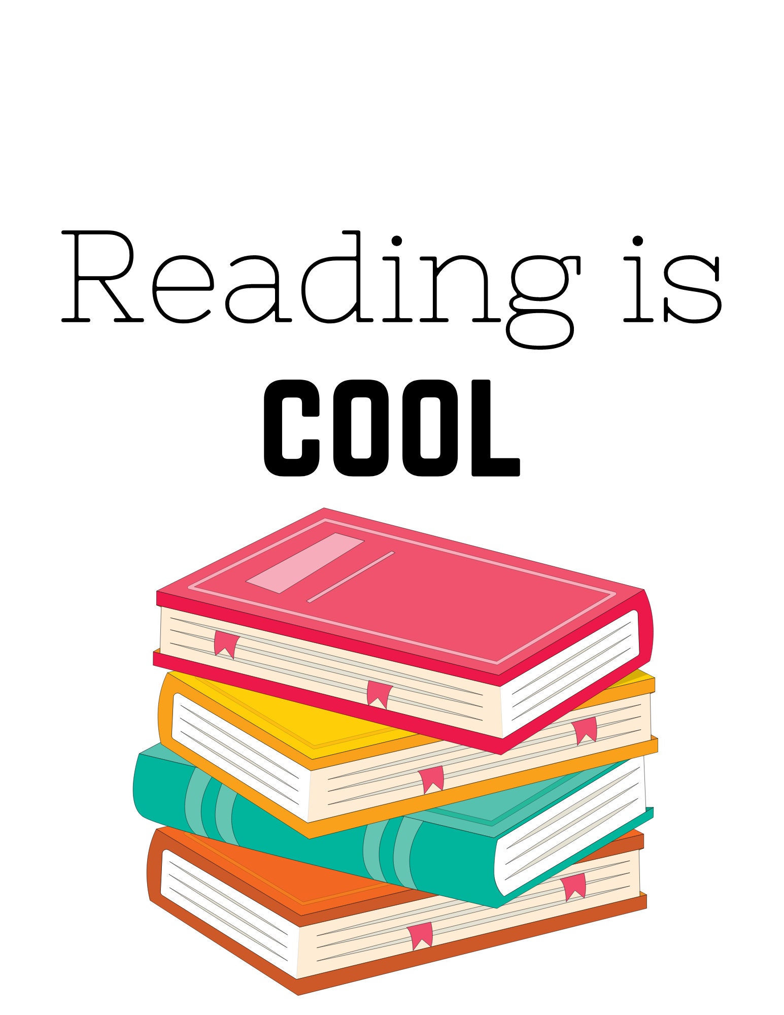 Reading is Cool Digital Print - Etsy