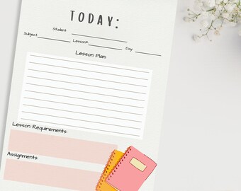 Daily Lesson Planner - Etsy