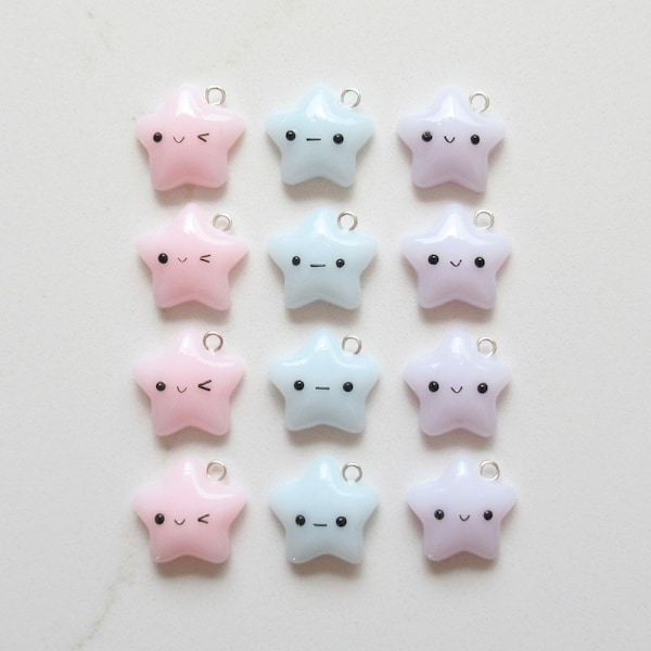 Star Polymer Clay Charms - Etsy