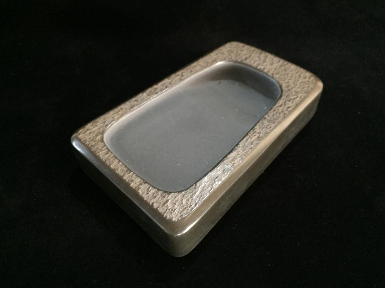 E0044 Japanese Ink Stone SUZURI Vintage Calligraphy Tool Signed SHODO ...