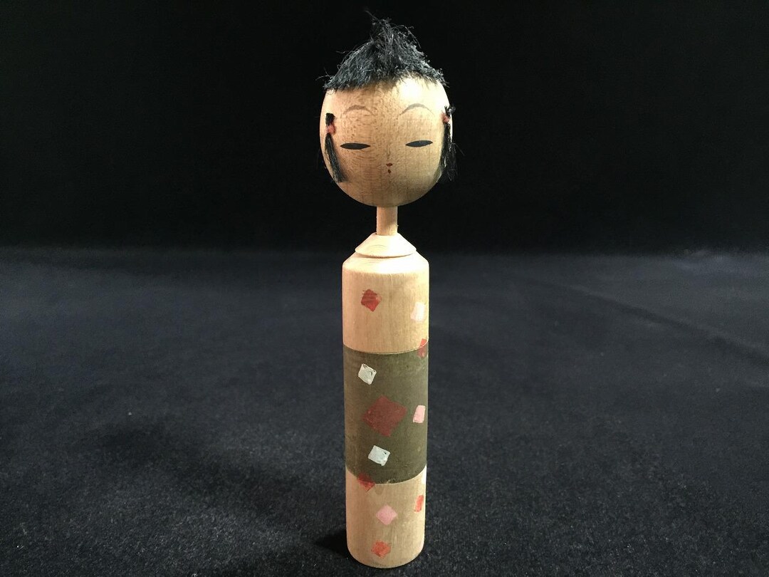 D0847 / Wooden / KOKESHI Doll Style OKIMONO / Japanese Vintage - Etsy