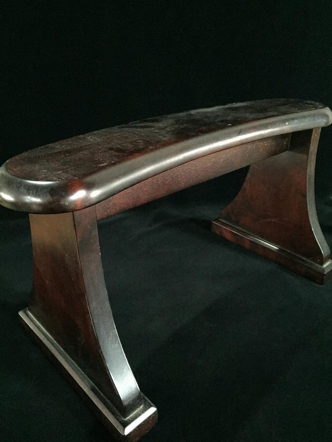 D1902 Japanese Wooden Armrest KYOSOKU HIJIKAKE Vintage Simple Interior ...