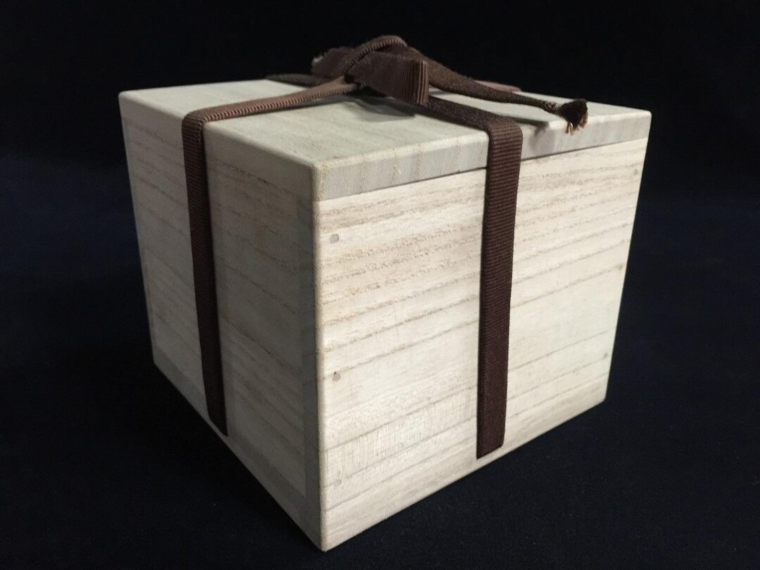 P1946 Japanese Wooden Storage Box Vintage Lidded Signed KANJI Interior ...