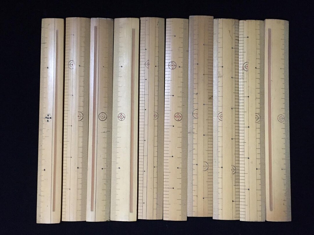 H0140 Japanese Vintage Bamboo Ruler Monosashi Jogi 10pc Traditional ...