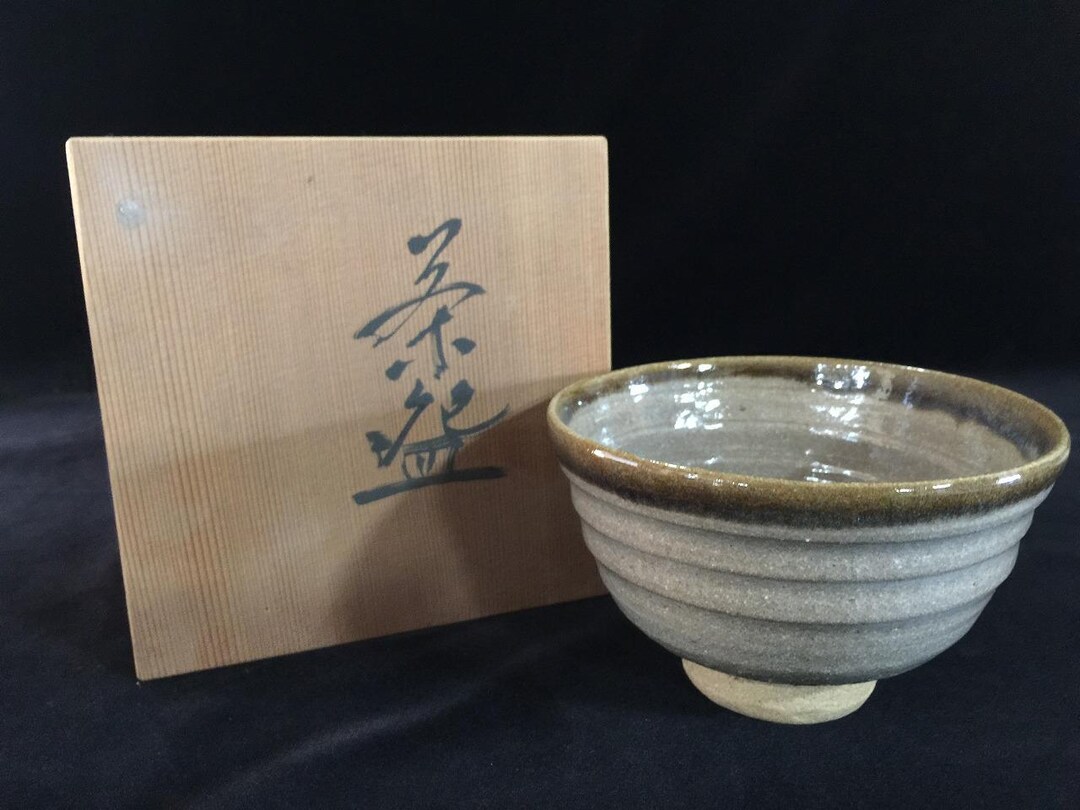 E0953 Japanese Pottery Tea Ceremony Bowl Cup CHAWAN Vintage Signed ...