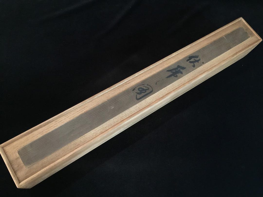 E1488 Japanese Wooden Hanging Scroll Storage Box Case Vintage Lidded ...