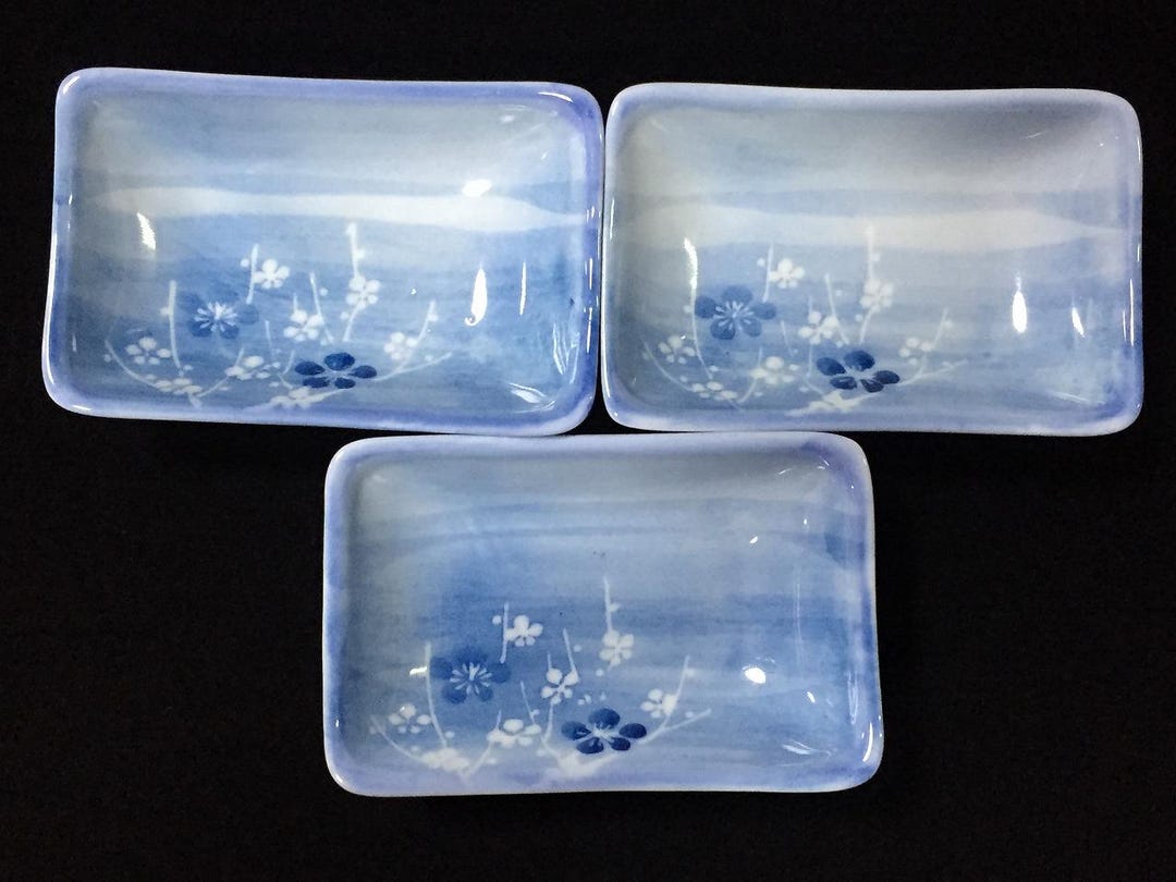Z0056 Japanese Porcelain Dish Plate 3pc Vintage Signed ARITA Ware ...