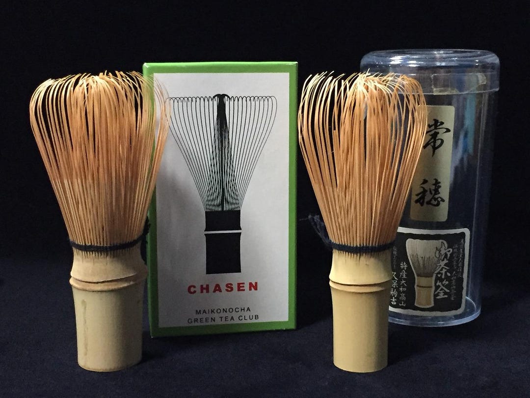 F0254 Japanese Bamboo Tea Whisk CHASEN Vintage Tea Ceremony Tool Case ...